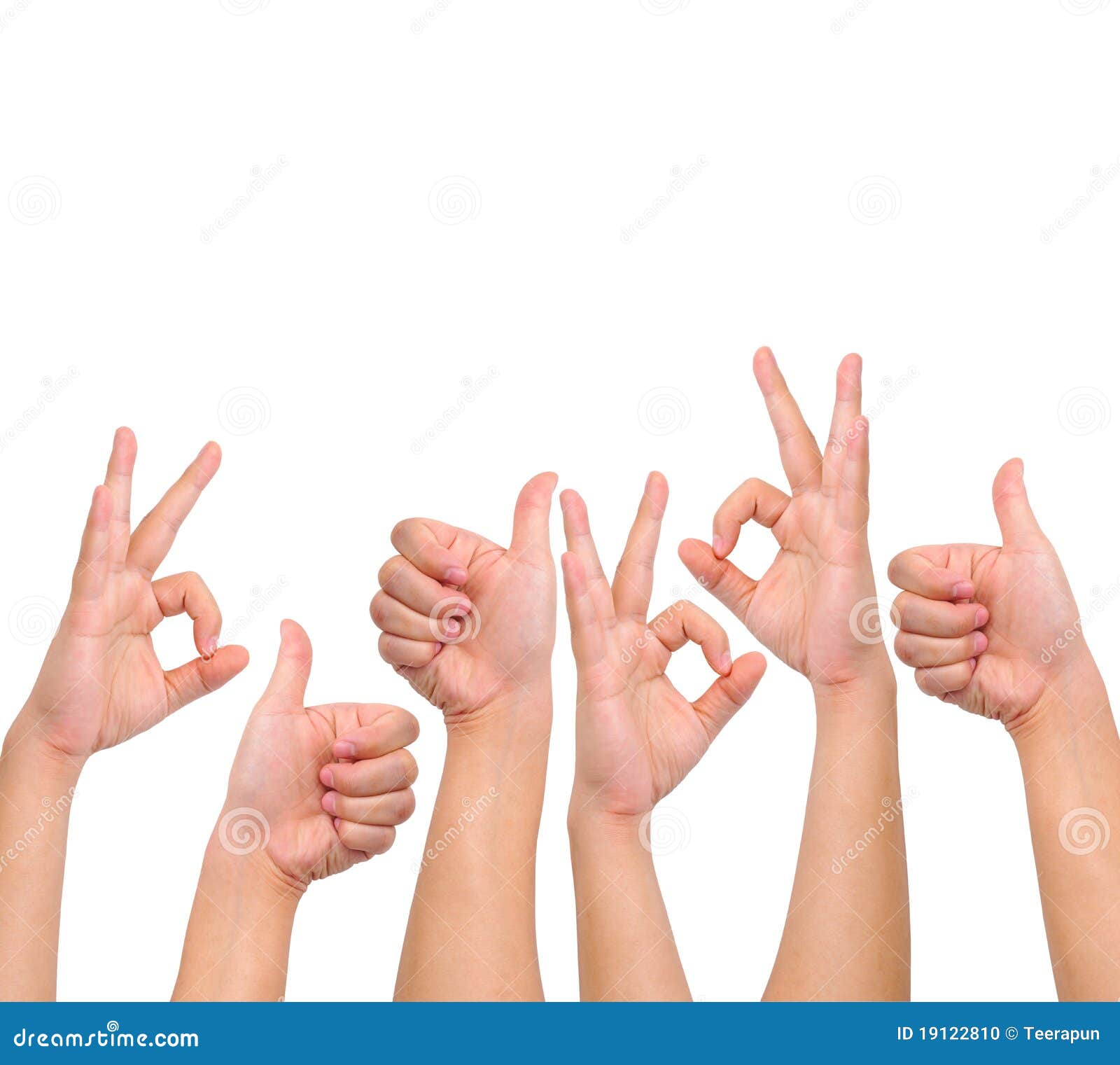 Compilation Des Signes Positifs De Main Photo stock - Image du ...