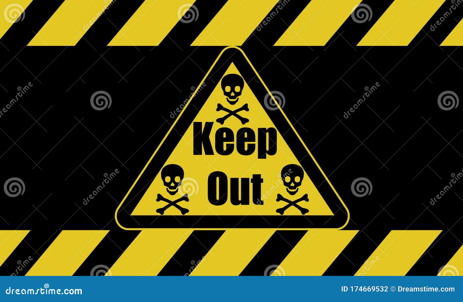 Compilation of Hazard Signs Triangles Yellow Stock Illustration ...