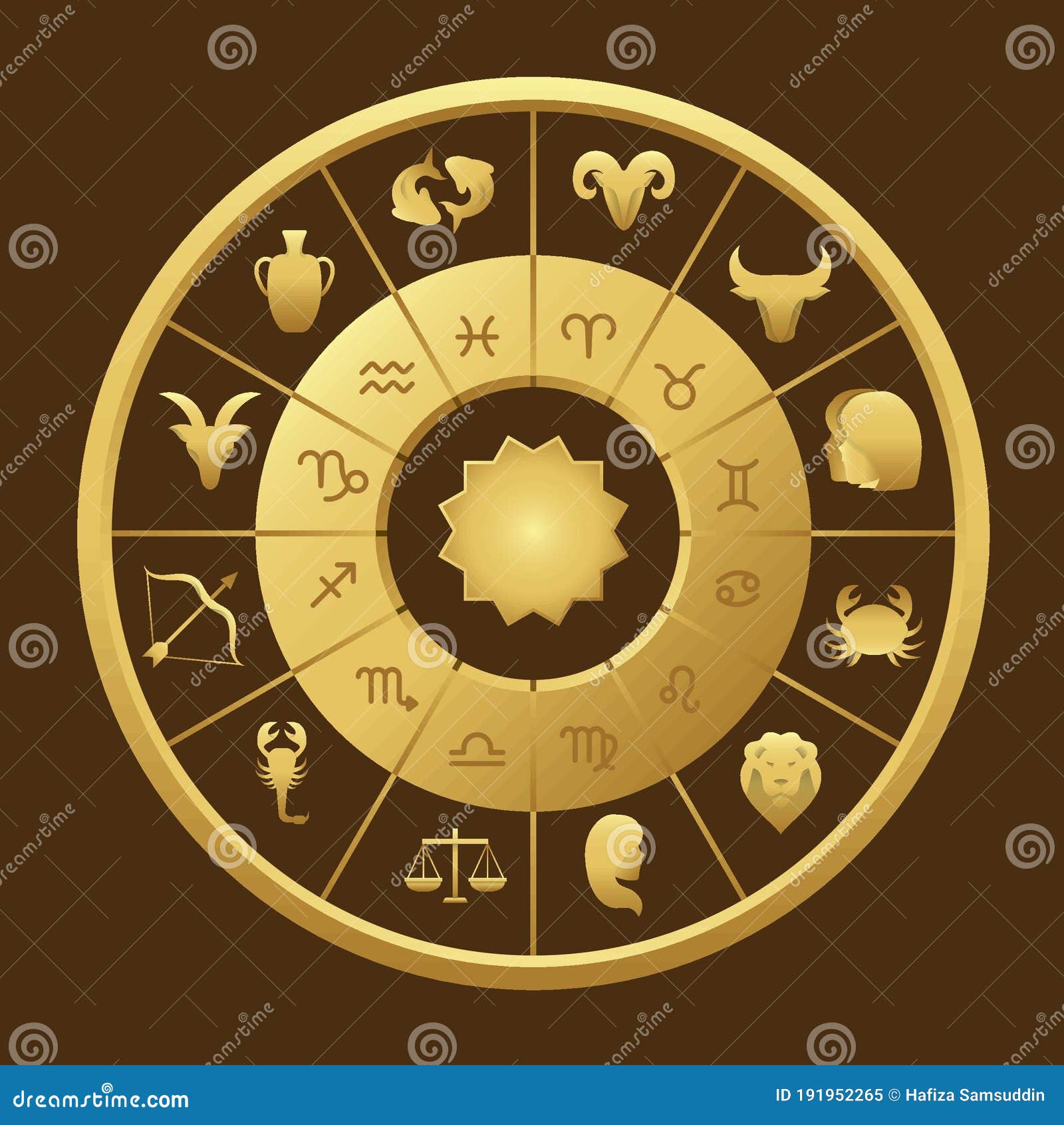 Compilation of Horoscope. Vector Illustration Decorative Design Stock ...