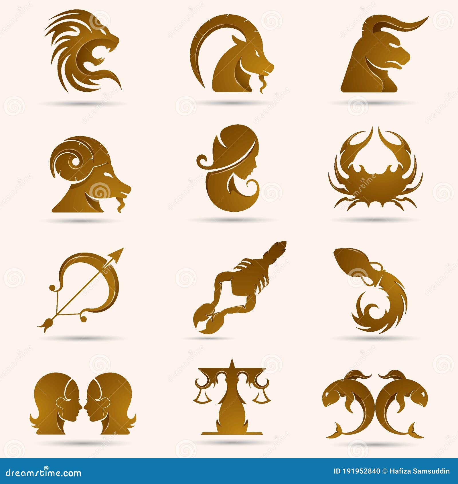 Compilation of Horoscope. Vector Illustration Decorative Design Stock ...