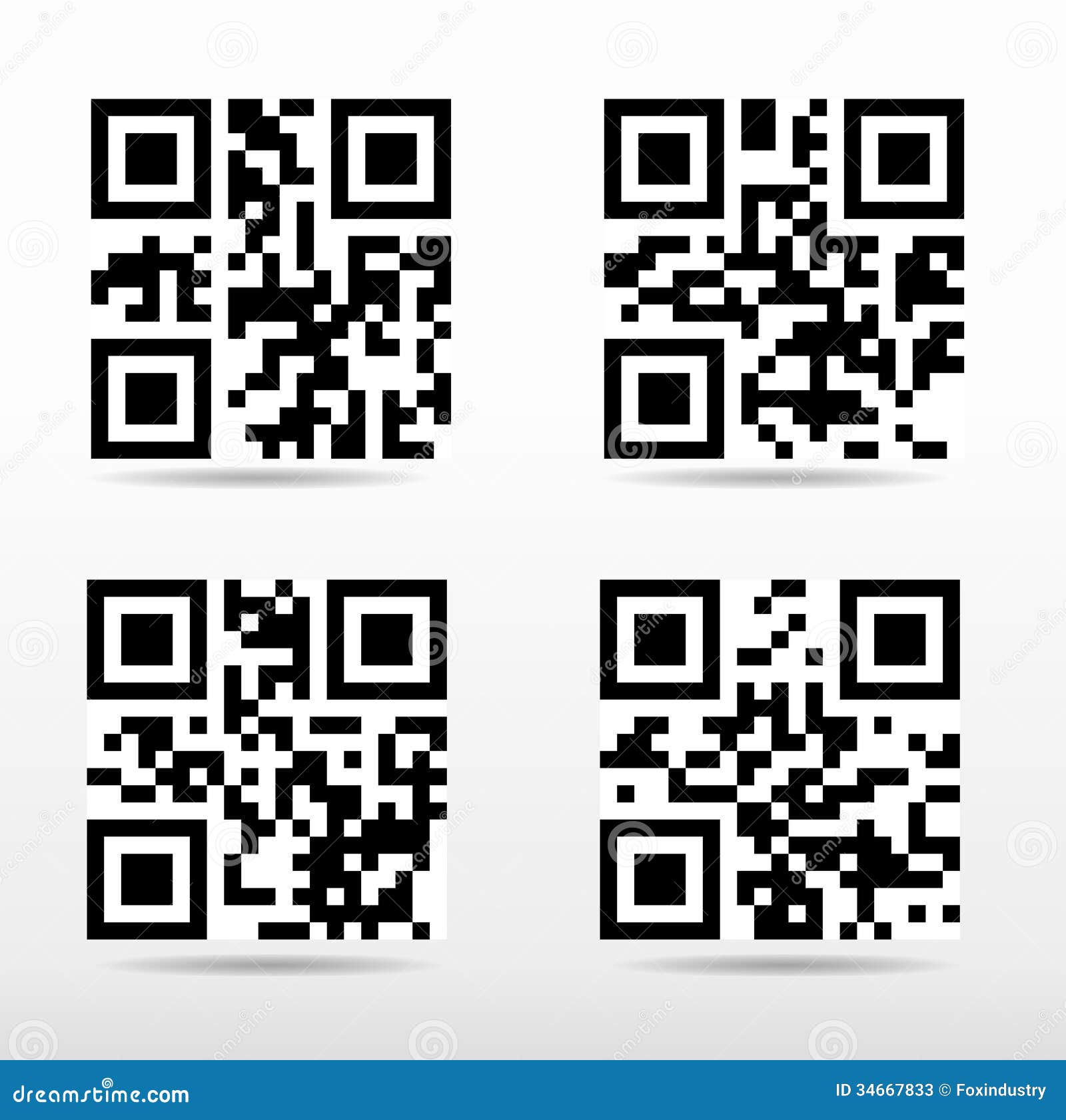 Compilation Qr Code Ready To Scan with Smart Phone Stock Vector ...
