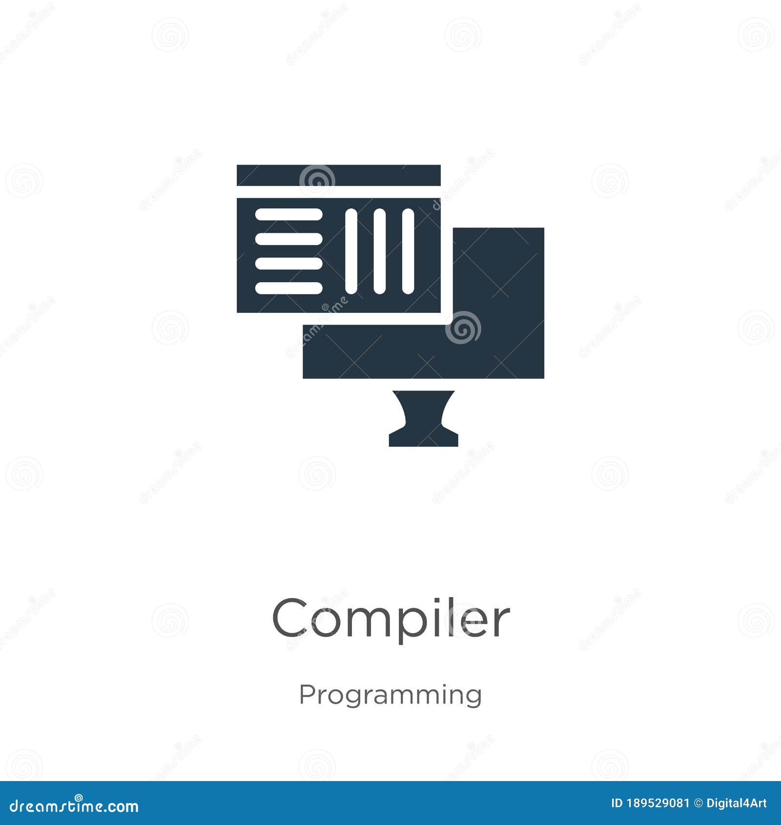 Compiler Icon. Trendy Compiler Logo Concept On White Background Cartoon ... Compiler Icon. Trendy Compiler Logo Concept On White Background Cartoon ...