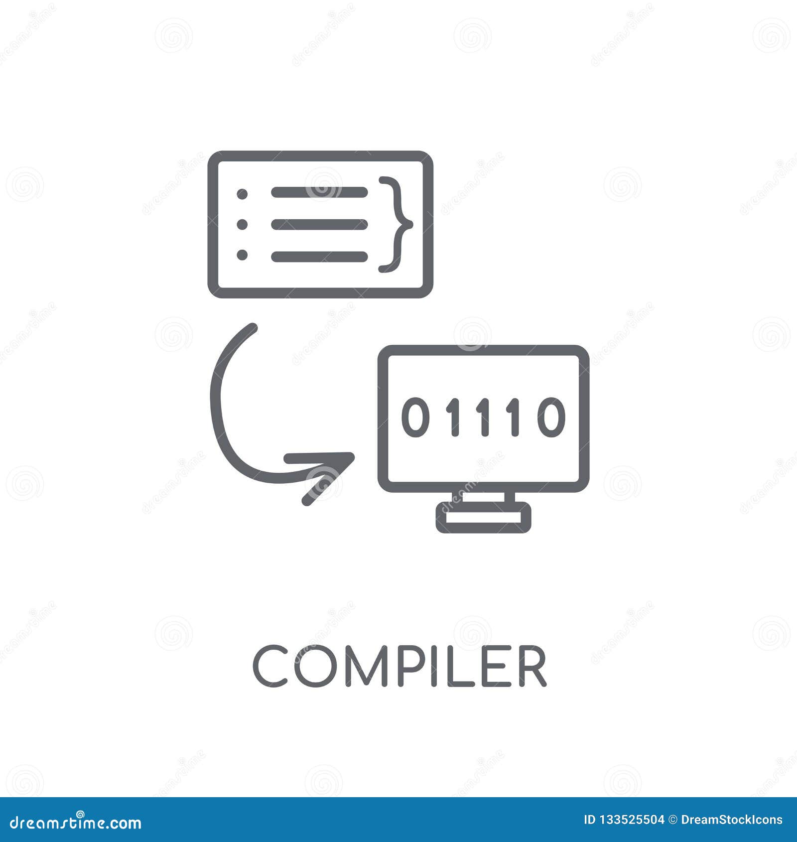 Compiler Icon. Trendy Compiler Logo Concept On White Background Cartoon ... Compiler Icon. Trendy Compiler Logo Concept On White Background Cartoon ...