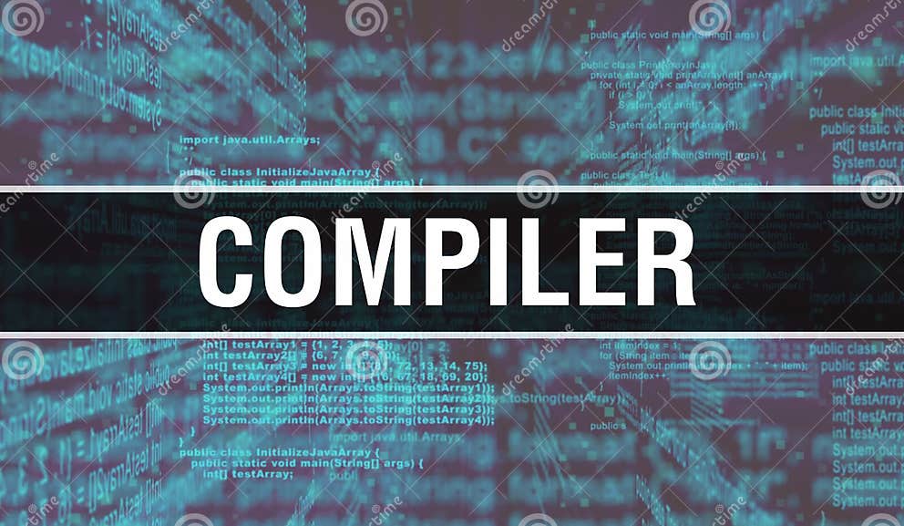 COMPILER MET Digital Java-codetekst Vectorconcept Codering Van COMPILER ...
