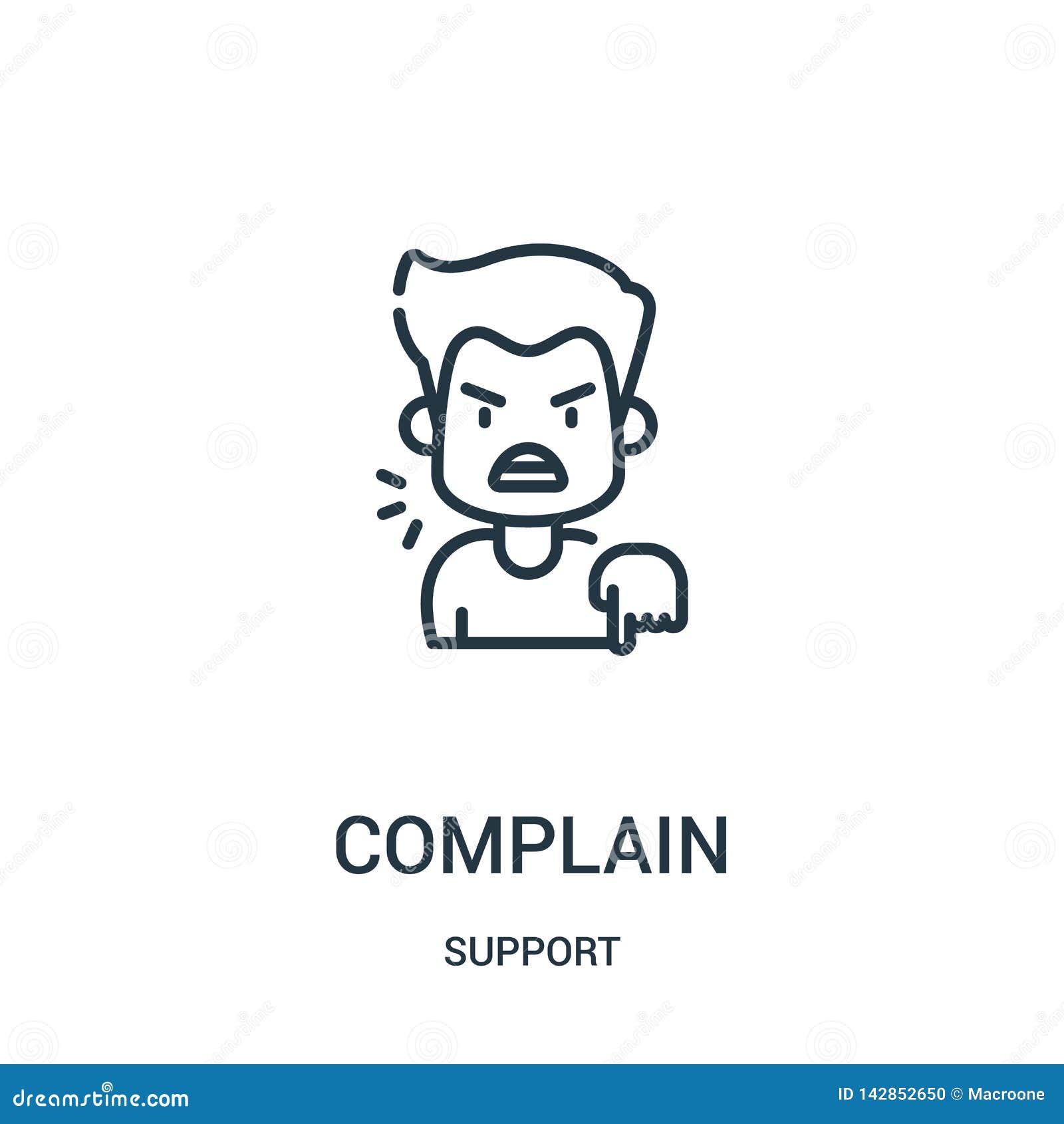 Complain Icon Vector From Support Collection Thin Line Complain
