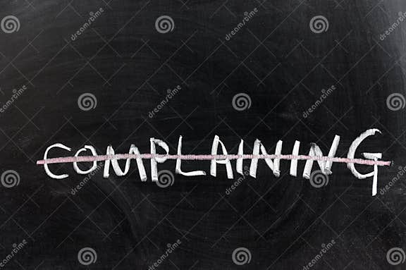 Complaining Word with a Line Stock Photo - Image of line, blackboard ...