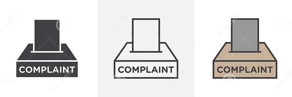 Complaint box icon vector stock image. Image of container - 348468031