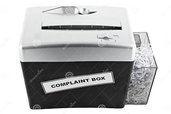 Complaint Box Shredder Isolated Stock Image - Image of note, message ...