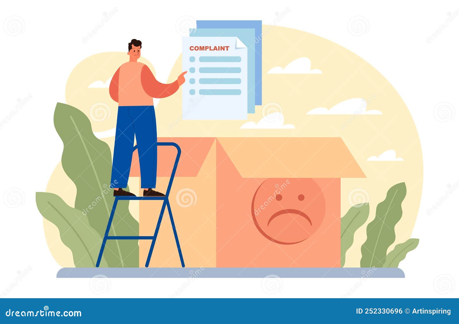 Complaint Concept. Dissatisfaction of Product or Service, Stock Vector ...