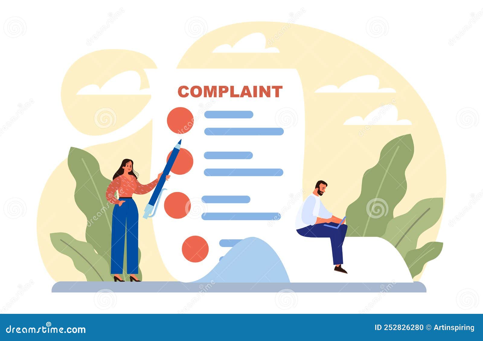 Complaint Concept. Dissatisfaction of Product or Service, Stock Vector ...