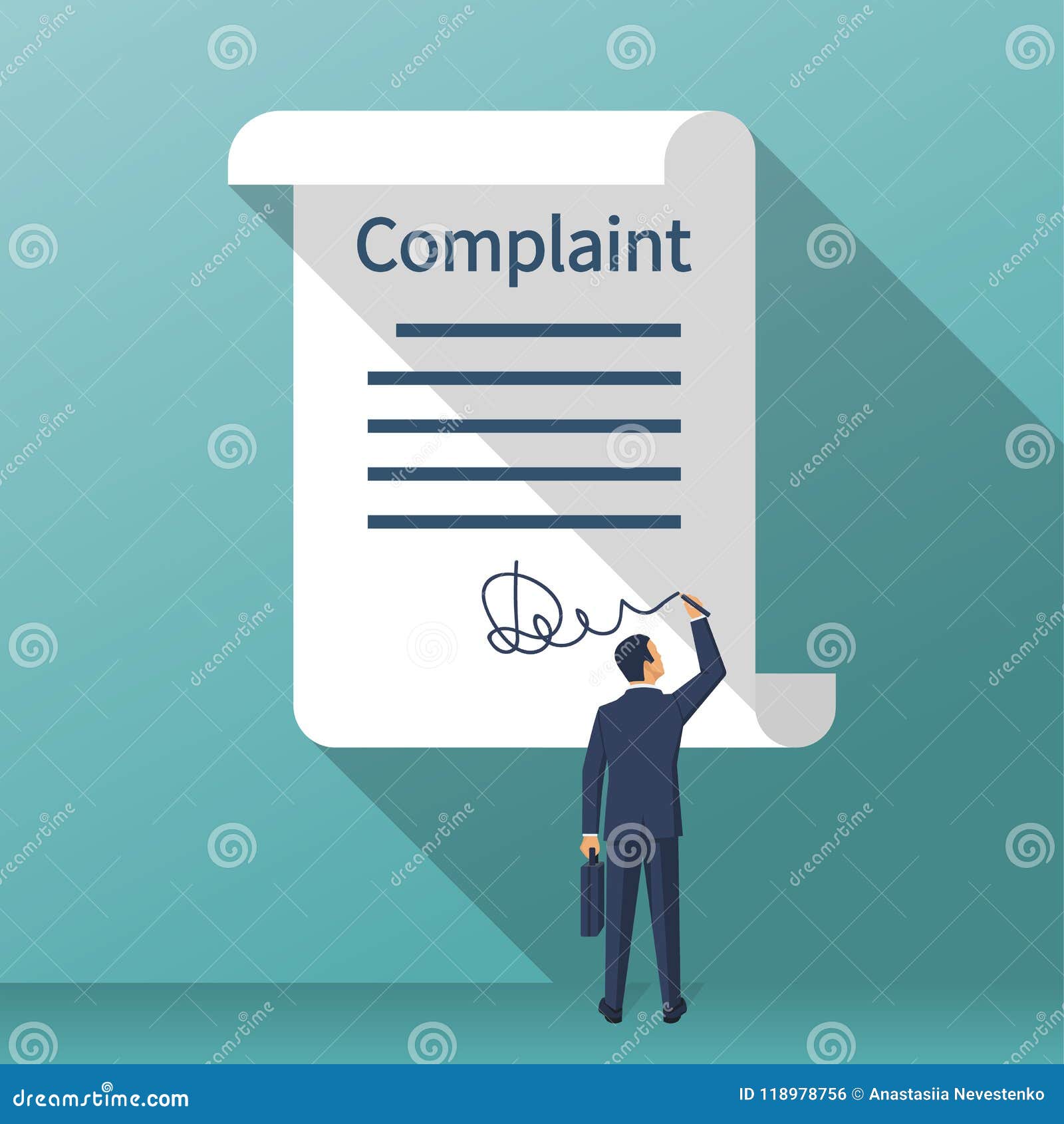Complaint document concept stock vector. Illustration of contract ...