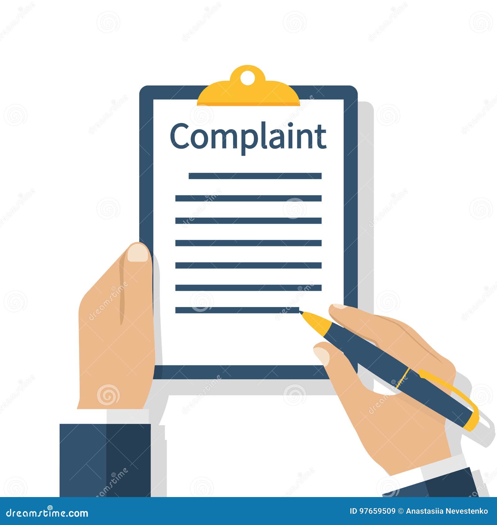 Complaint concept vector stock vector. Illustration of message - 97659509