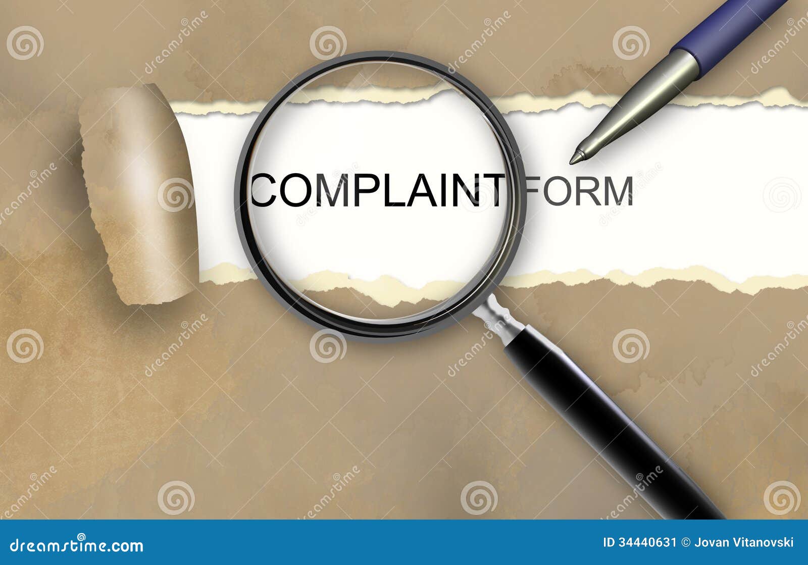 Complaint form stock illustration. Illustration of form - 34440631