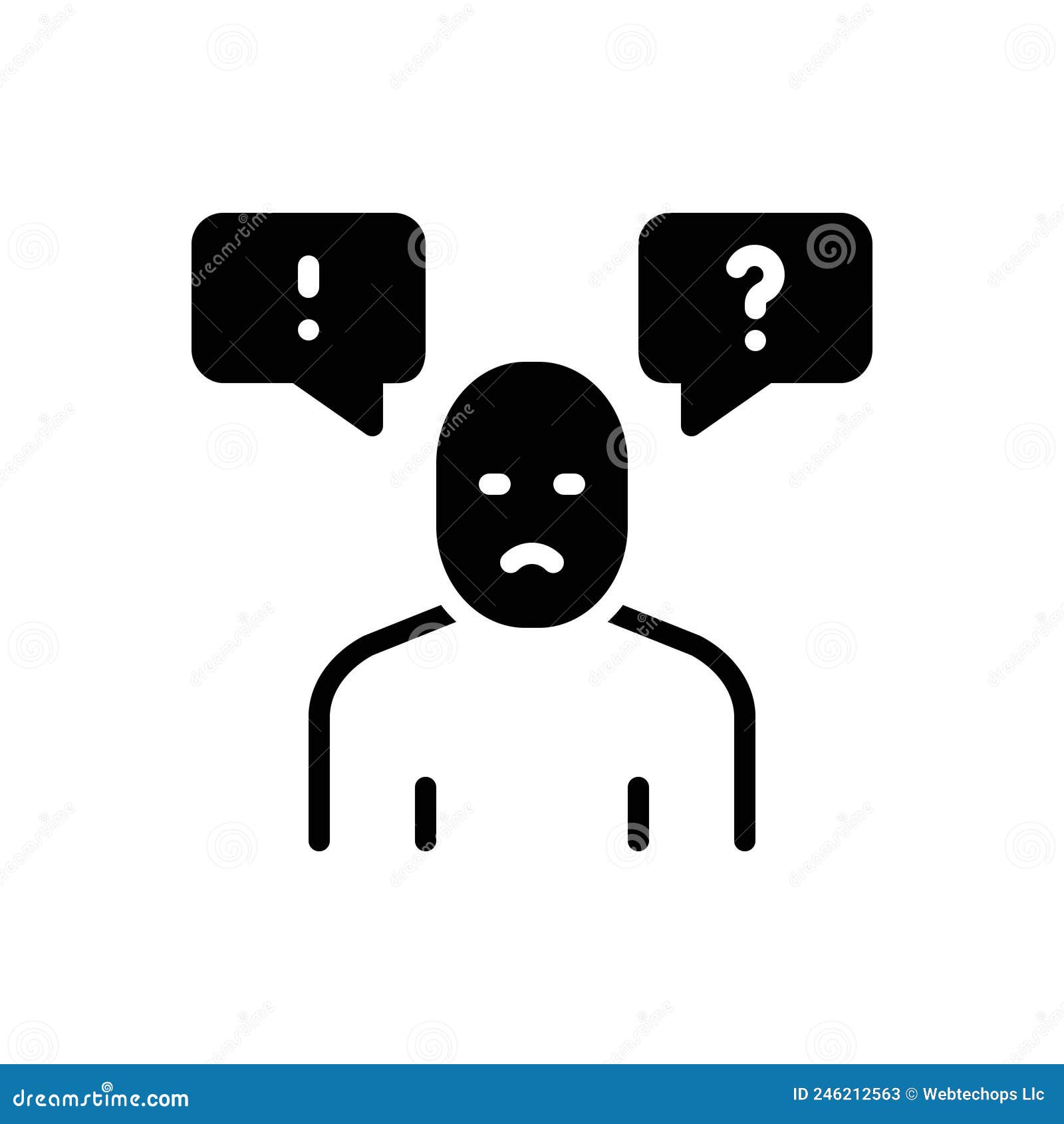 Black Solid Icon for Complaint, Grievance and Accusation Stock Vector ...