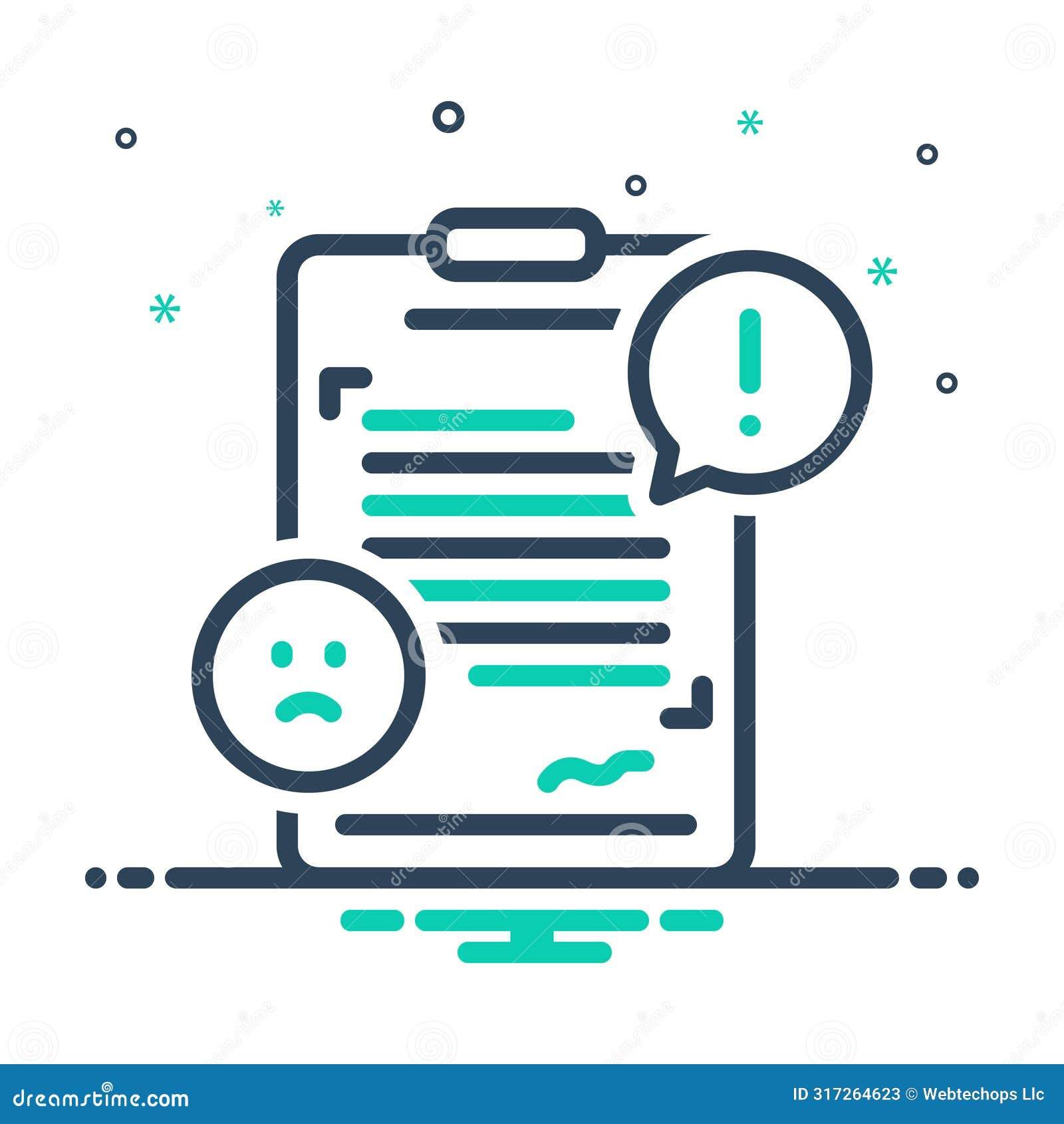 Mix Icon for Complaint, Grievance and Message Stock Illustration ...