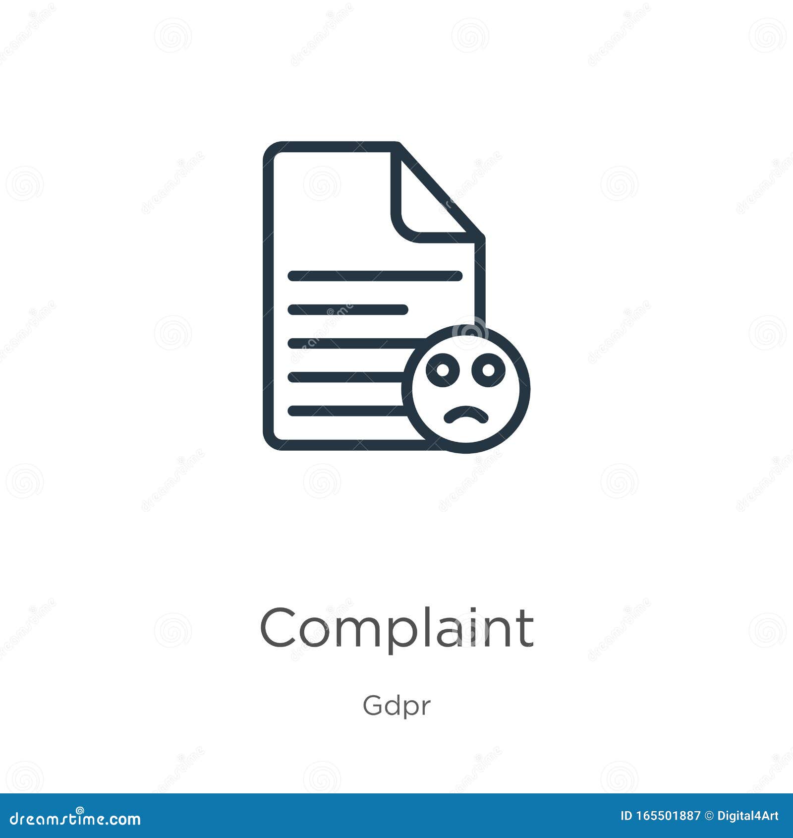 Complaint Icon Vector Isolated On White Background, Logo Concept ...