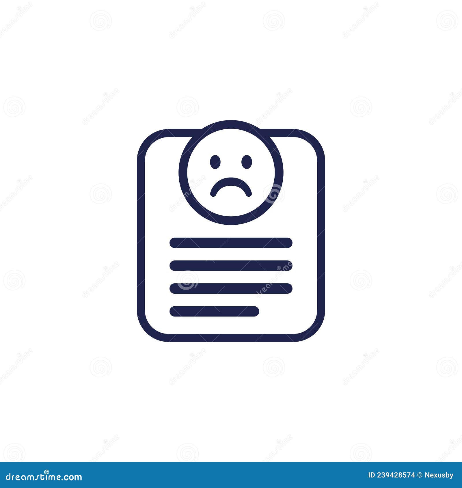 Complaint Icon on White, Vector Stock Vector - Illustration of feedback ...