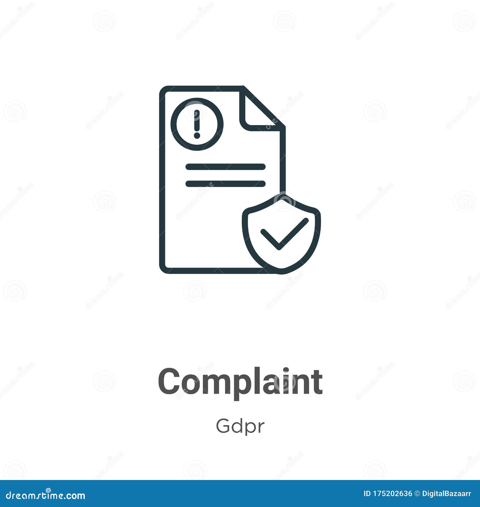 Complaint Outline Vector Icon. Thin Line Black Complaint Icon, Flat Vector Simple Element ...
