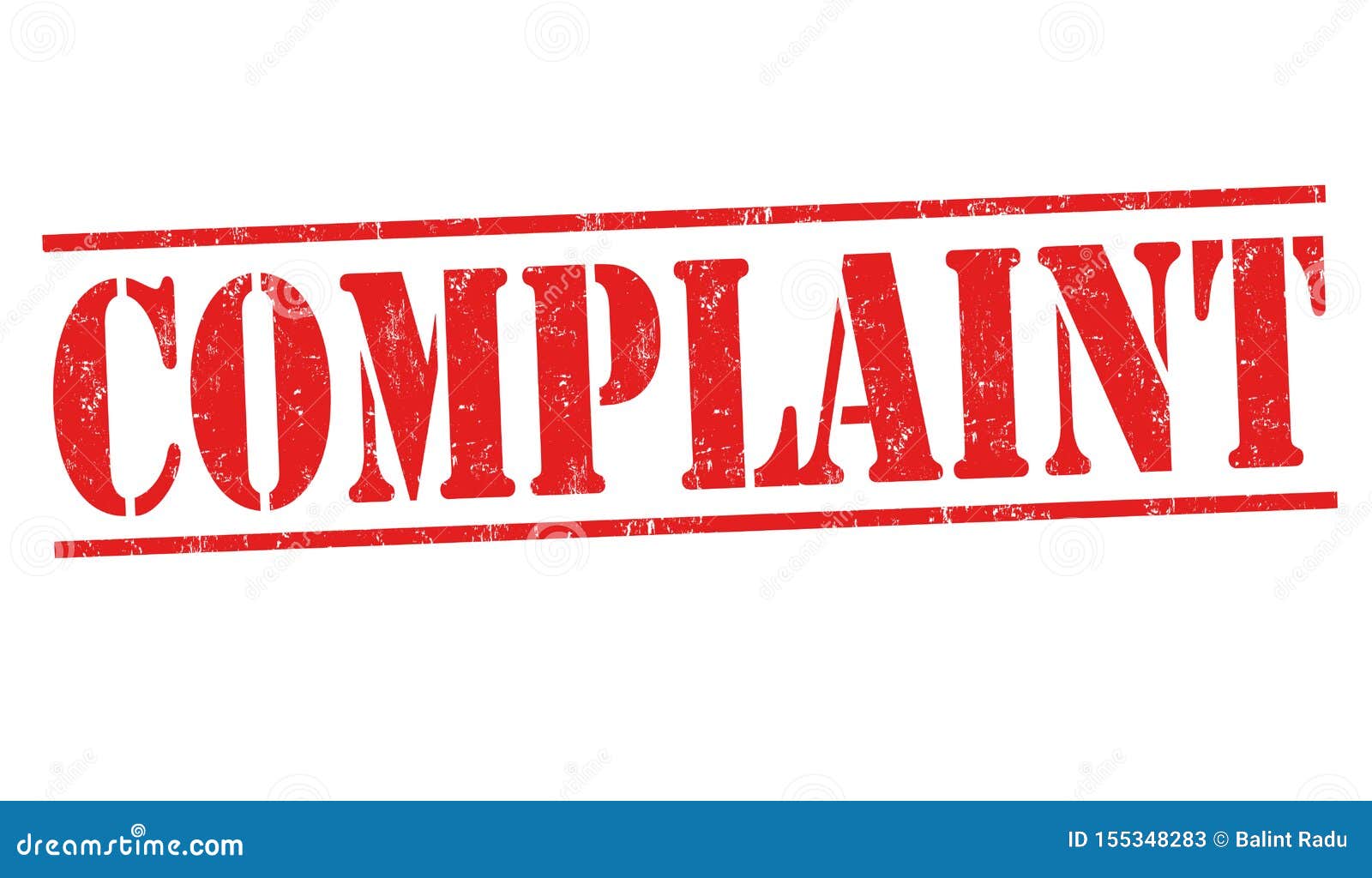 COMPLAINT Stamp On White Background Cartoon Vector | CartoonDealer.com ...