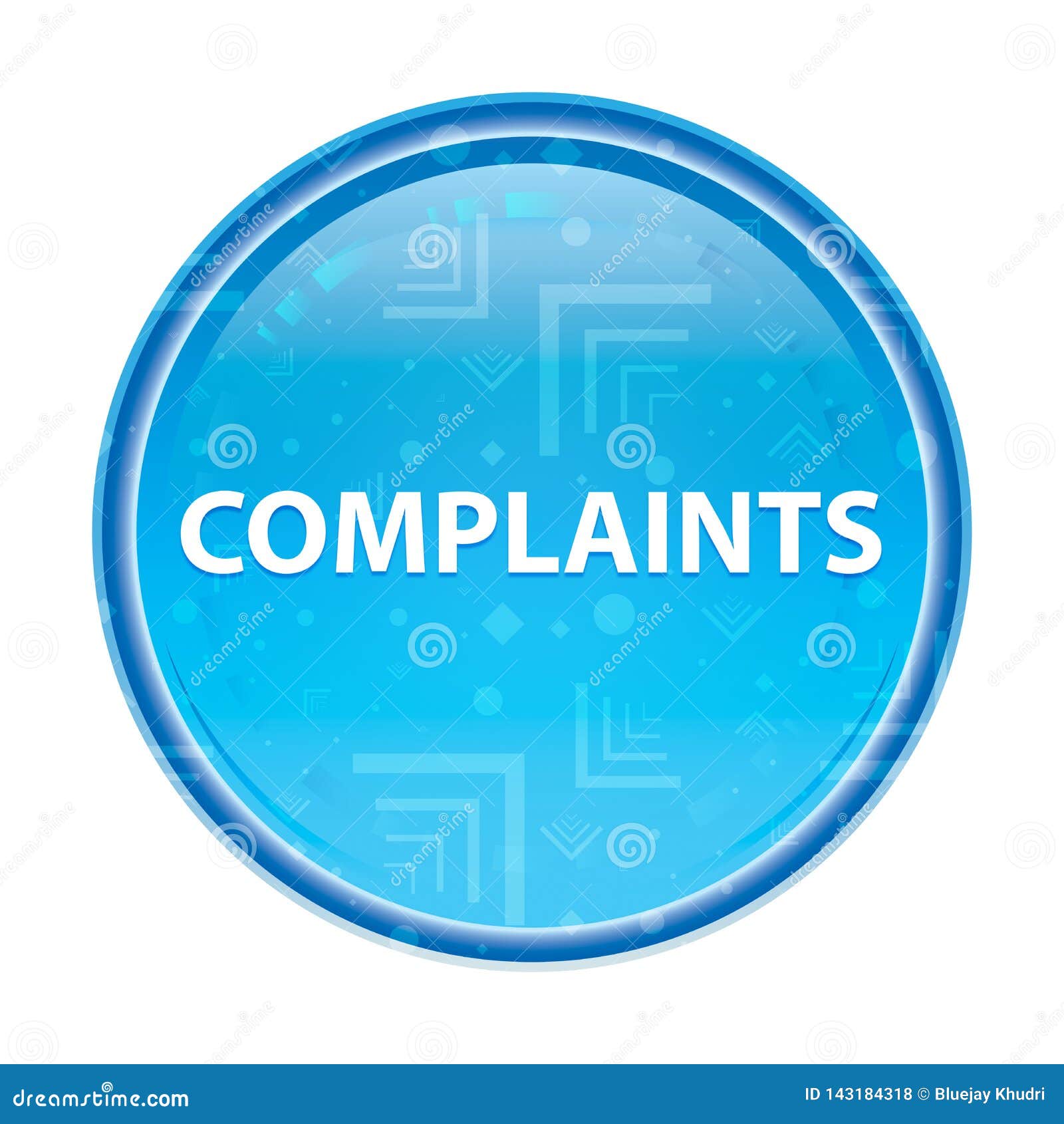 Complaints Floral Blue Round Button Stock Illustration - Illustration ...