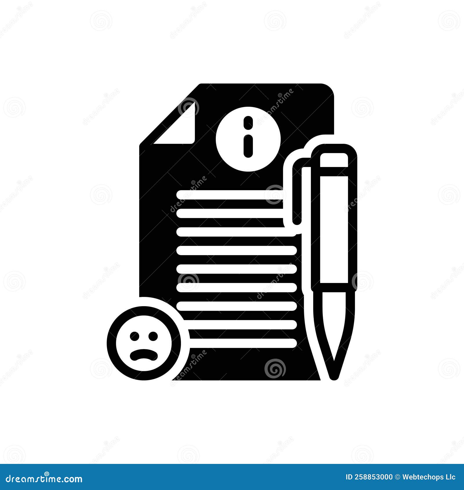 Black Solid Icon for Complaints, Grievance and Accusation Stock Vector ...
