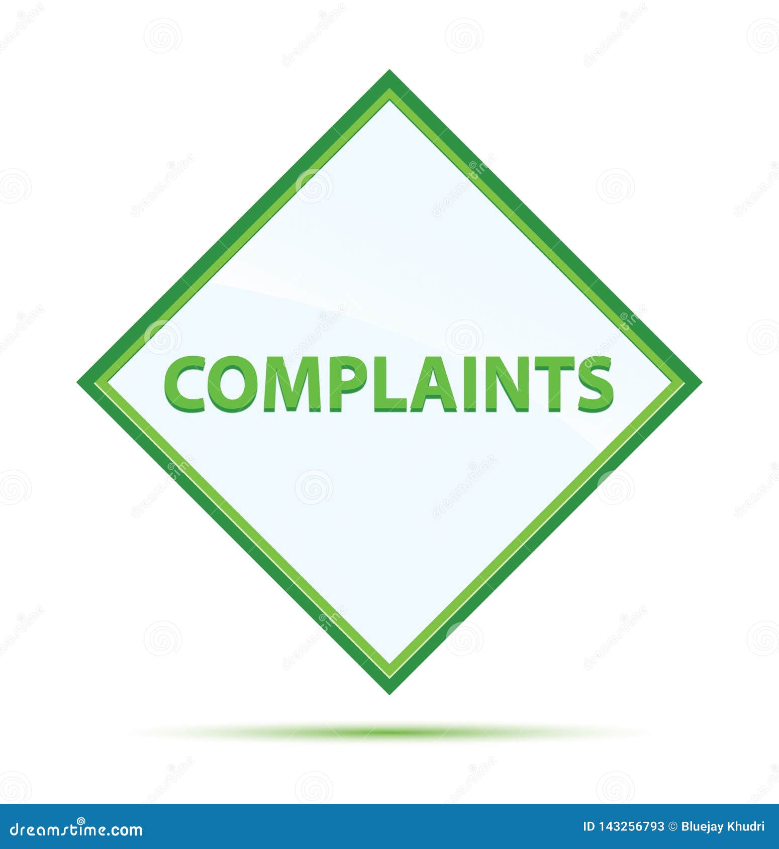 Complaints Modern Abstract Green Diamond Button Stock Illustration ...