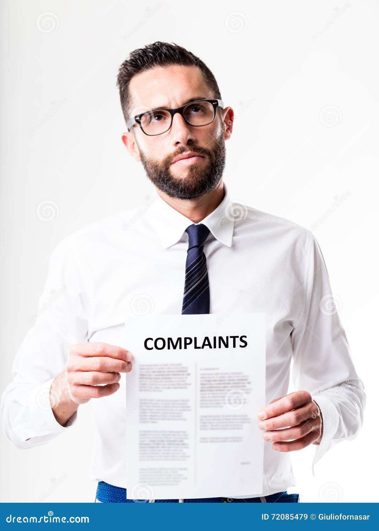Complaints Received by Customer Service Stock Image - Image of holding ...