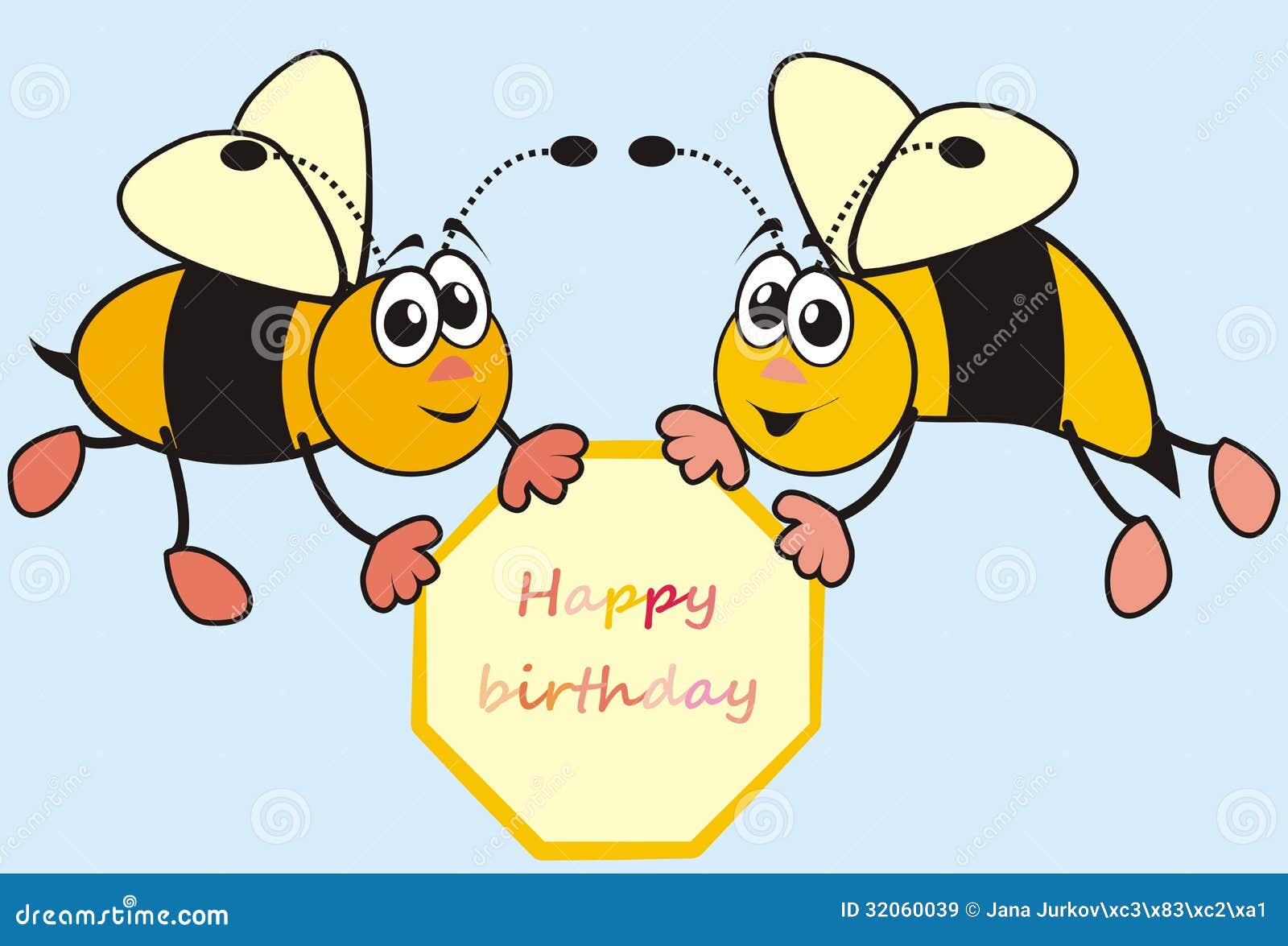 Compleanno Ape-felice illustrazione di stock. Illustrazione di bandiera ...