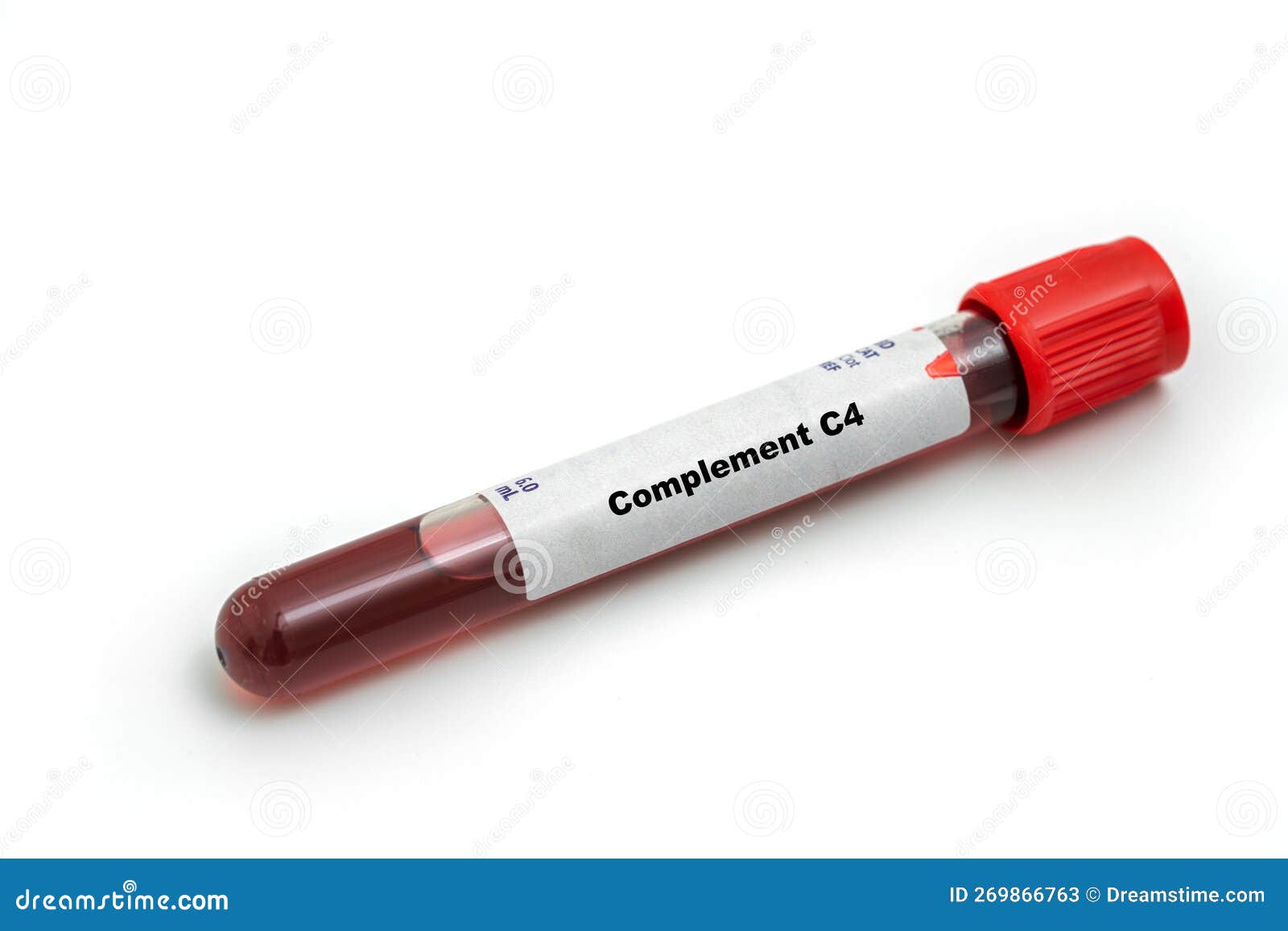 Complement C4 Medical Check Up Test Tube with Biological Sample Stock ...