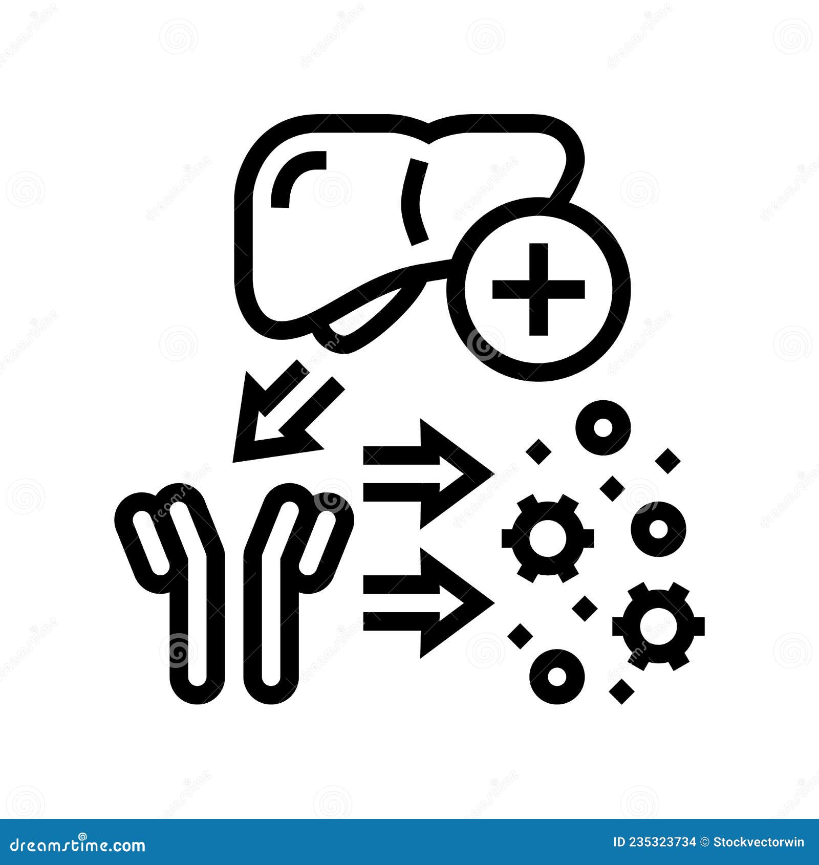 Complement System Line Icon Vector Illustration Stock Vector ...