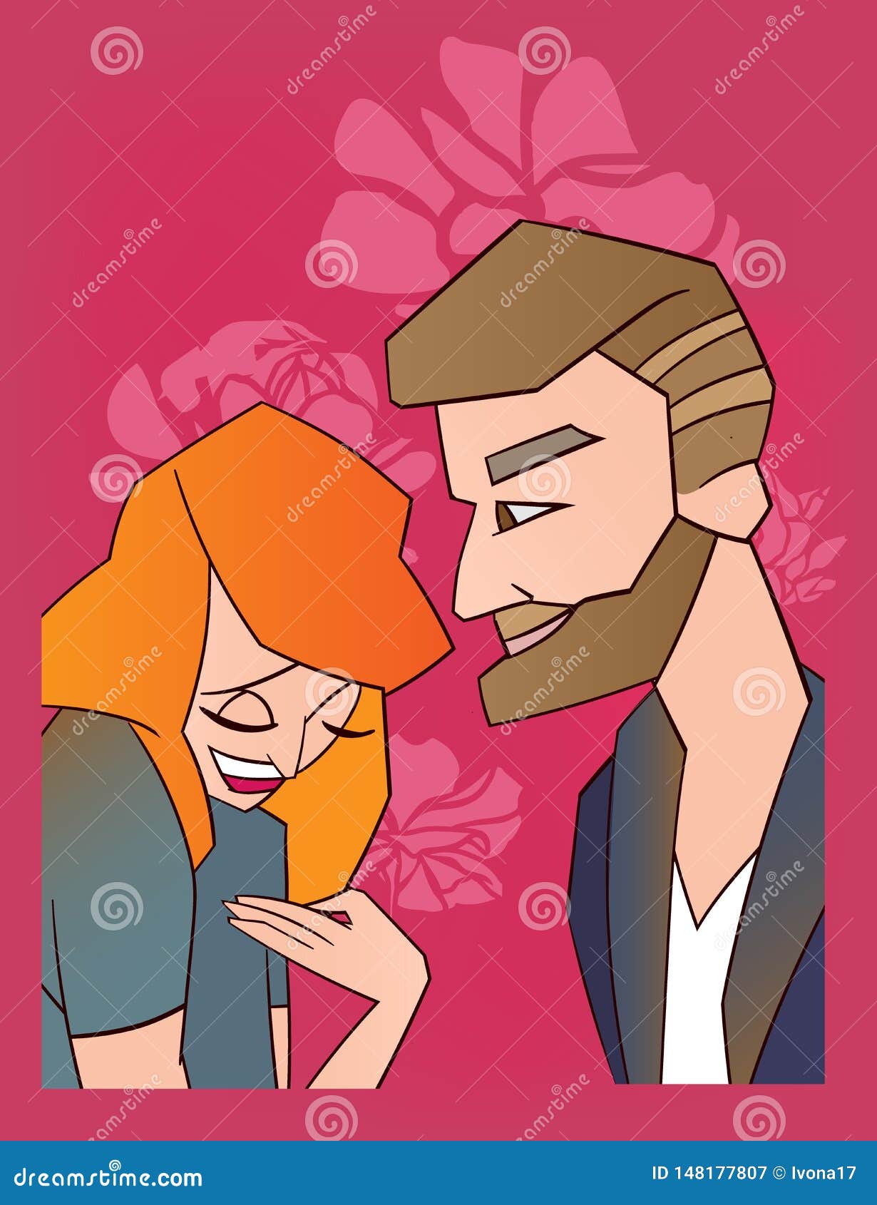 Complement Vector Illustration Women Men Flirt Stock Illustration ...