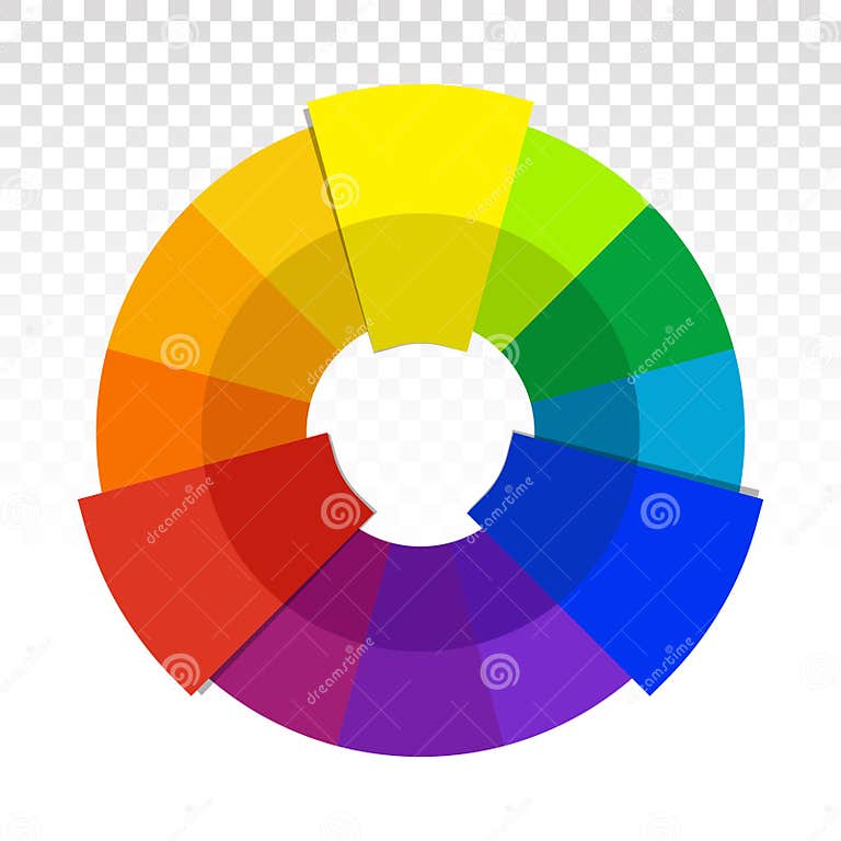 Complementary Color Wheel Flat Vector Icon for Apps and Websites Stock ...