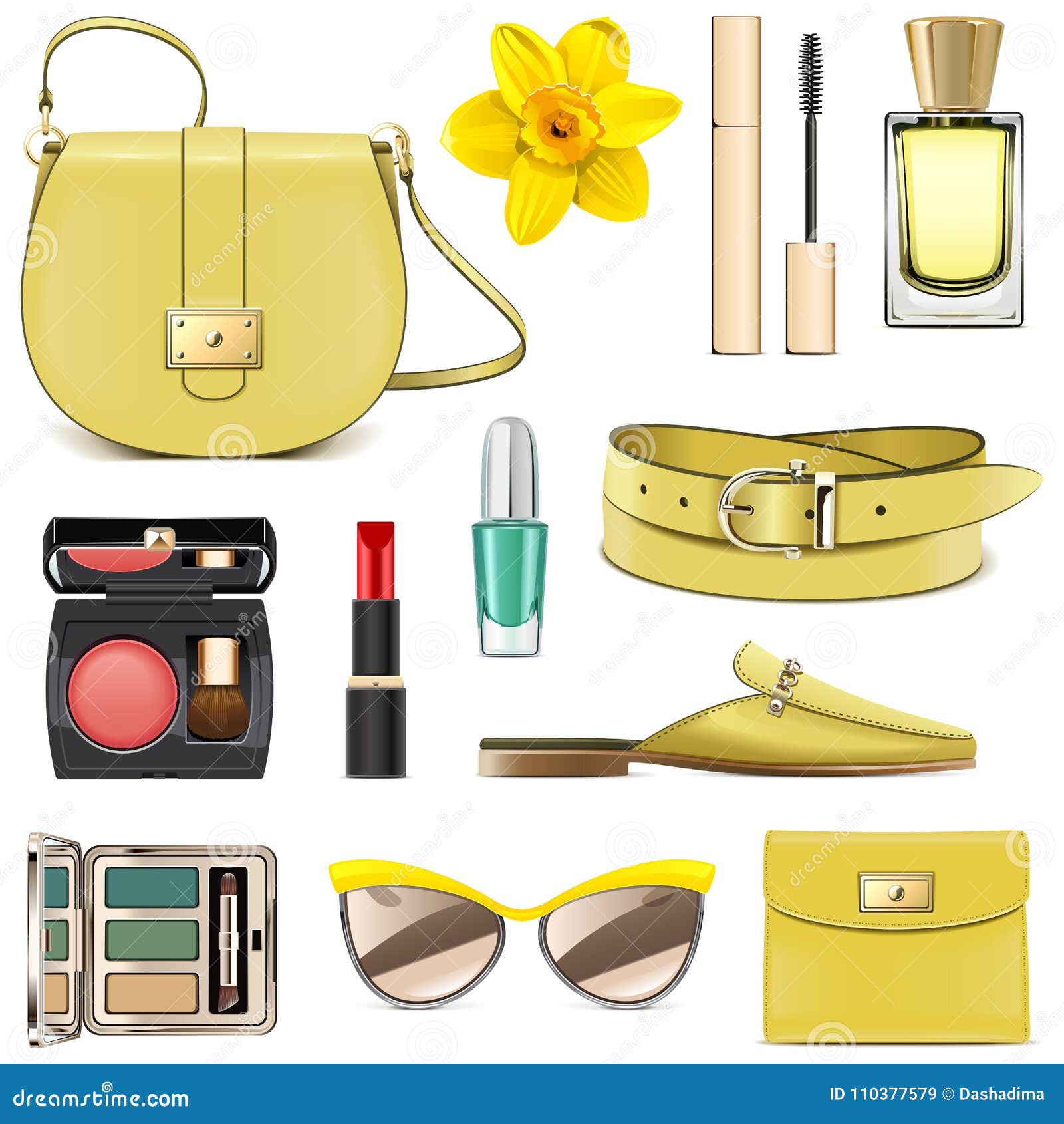 Complementos Amarillos Del Vector Stock de ilustración - Ilustración de ...