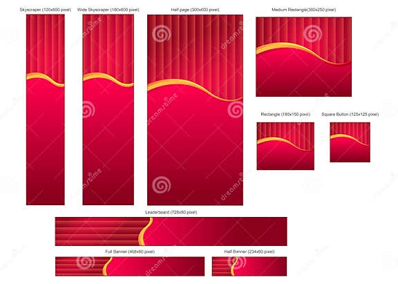 Complete Banners Pack 2 stock illustration. Illustration of wide - 58259057