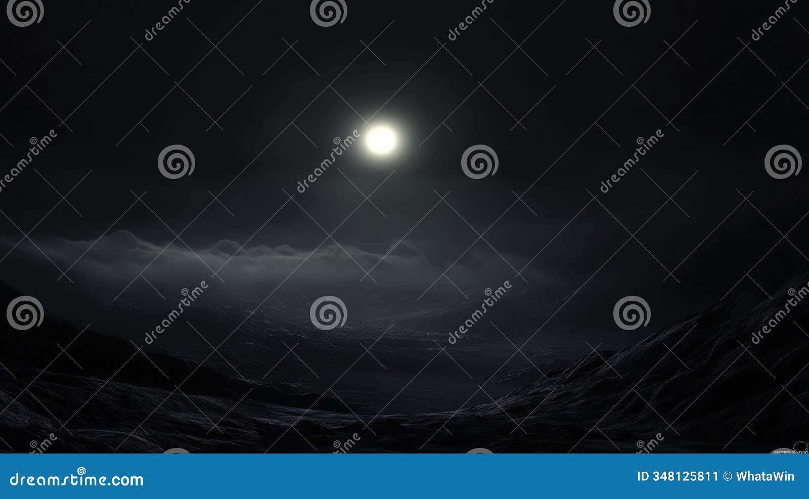 Complete Blackness with a Single Faint Light Stock Image - Image of ...