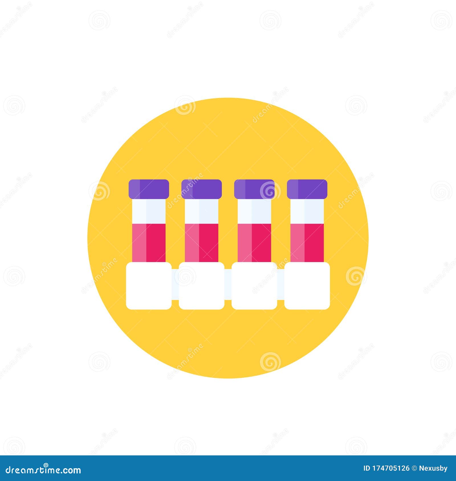 Complete Blood Count, Test Lab Tubes Vector Icon Stock Vector ...
