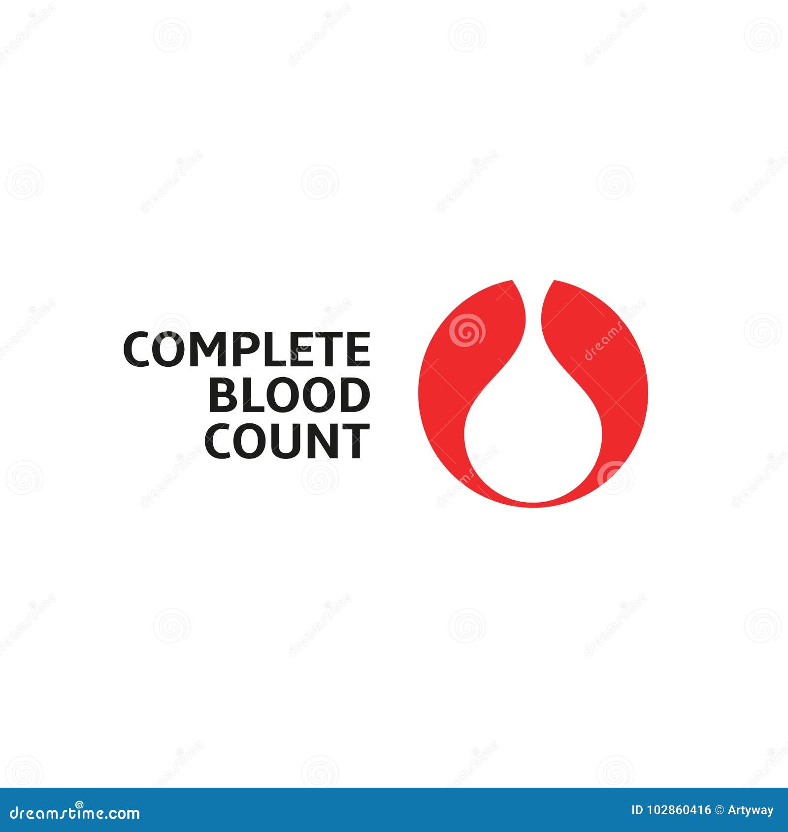 Complete Blood Count Icon - Testing Of Blood Cells Cartoon Vector ...