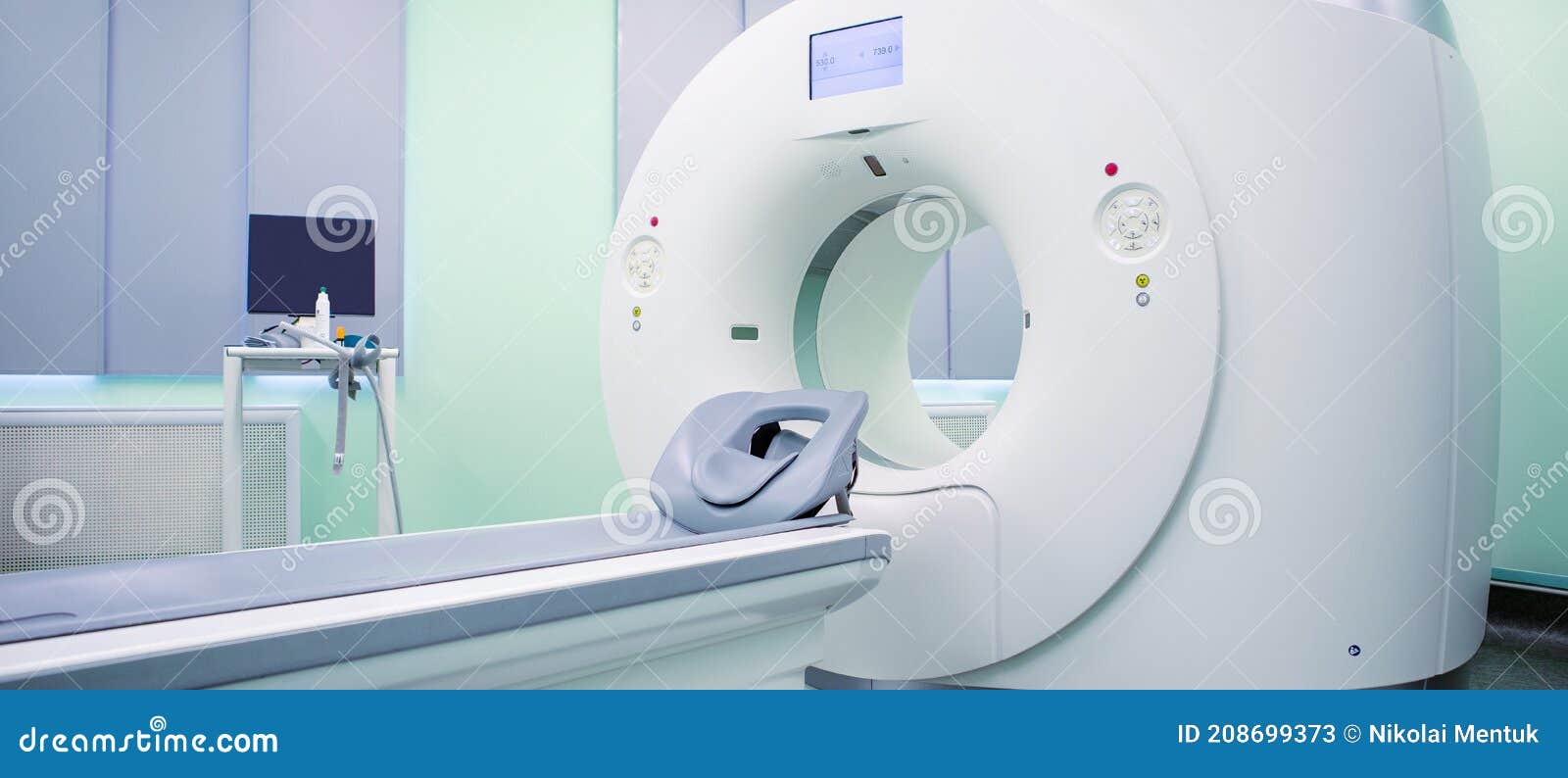 Complete CAT Scan System in a Hospital. Magnetic Resonance Imaging Scan ...