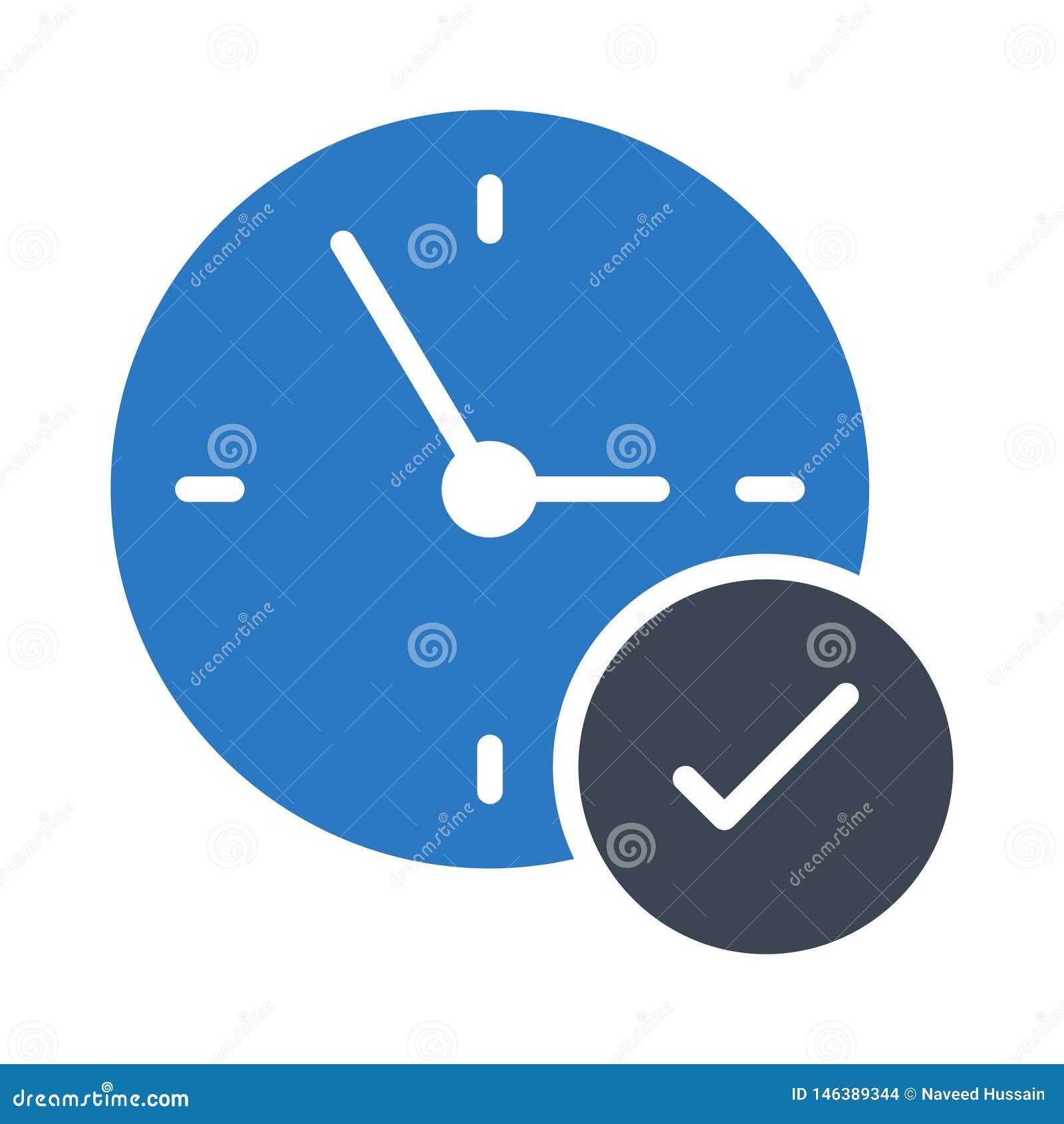 Complete Deadline Glyph Color Vector Icon Stock Vector - Illustration ...