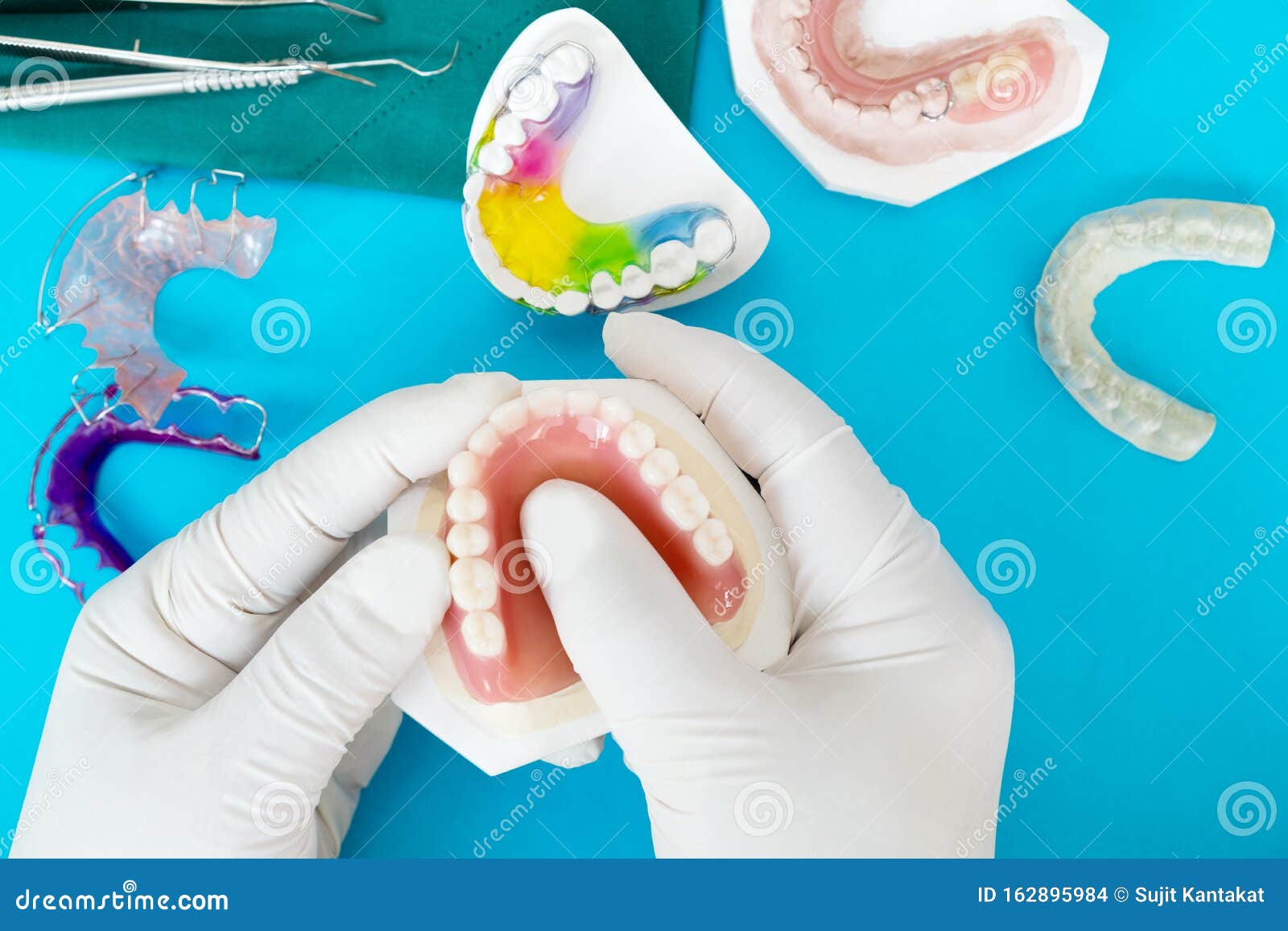 Complete Denture or Full Denture. Stock Photo - Image of equipment ...