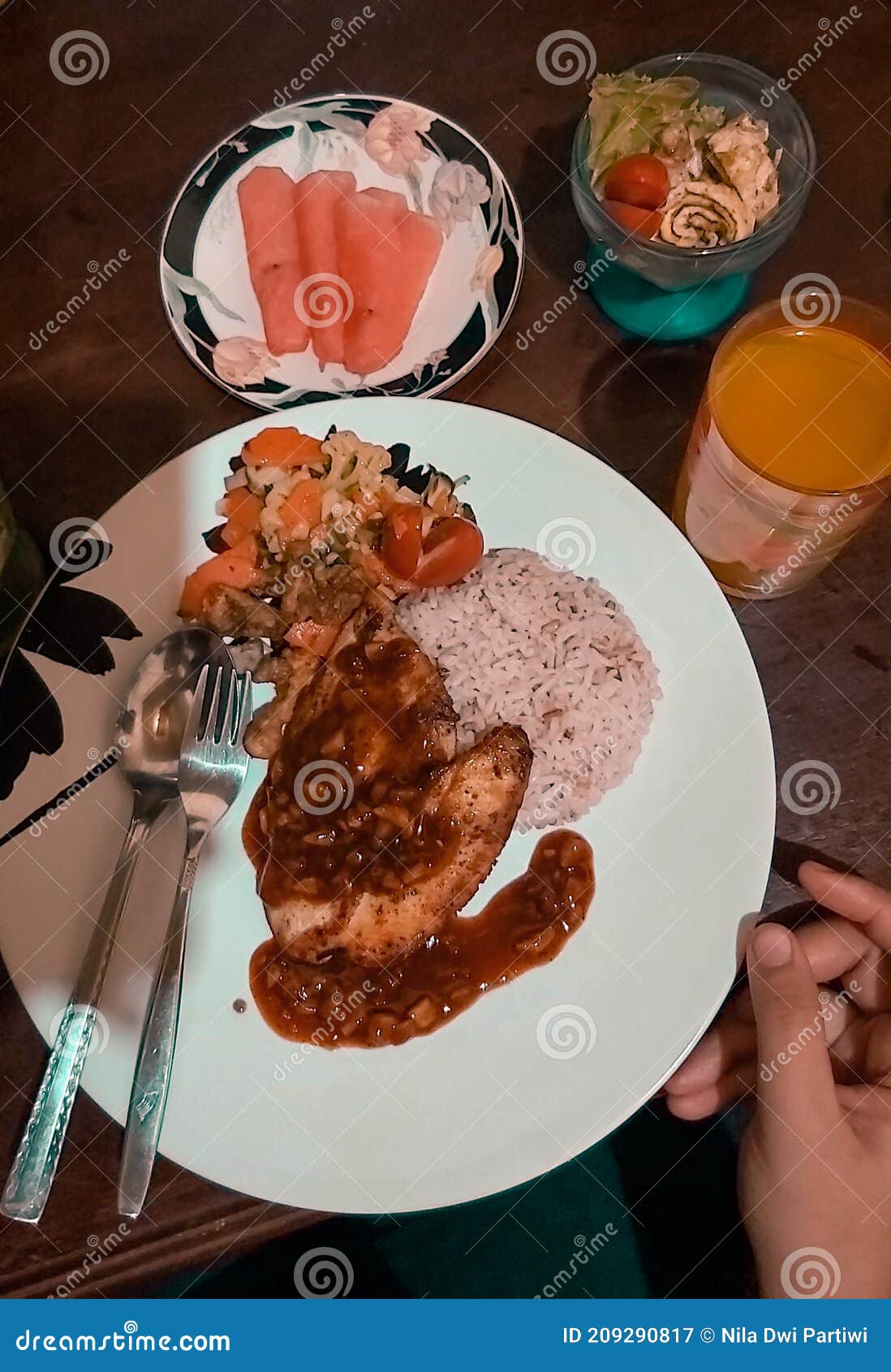 Complete Dinner Menu for Parties at Home Stock Image - Image of baking ...