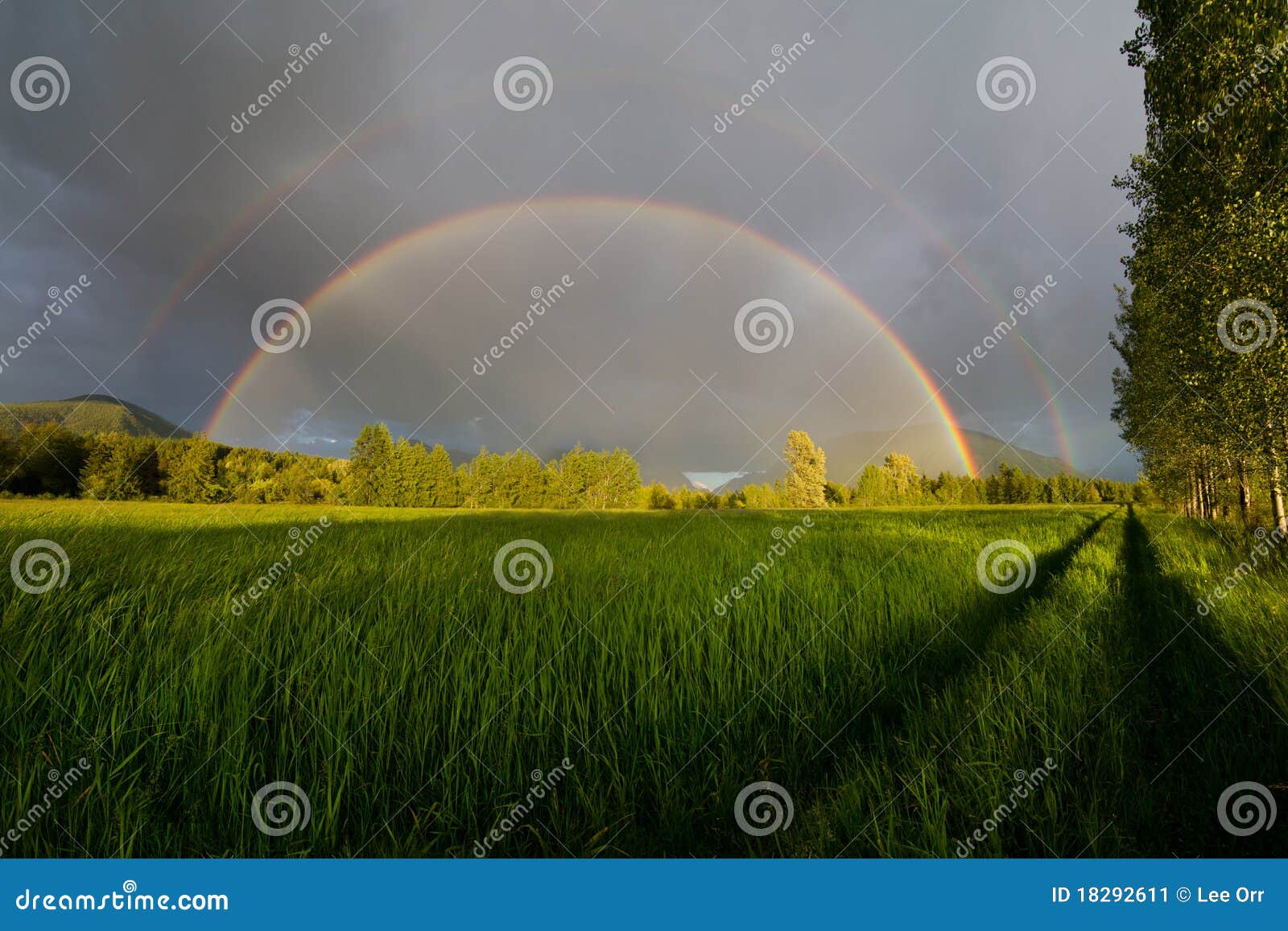 Double Rainbow In Glacier National Park Stock Photography ...