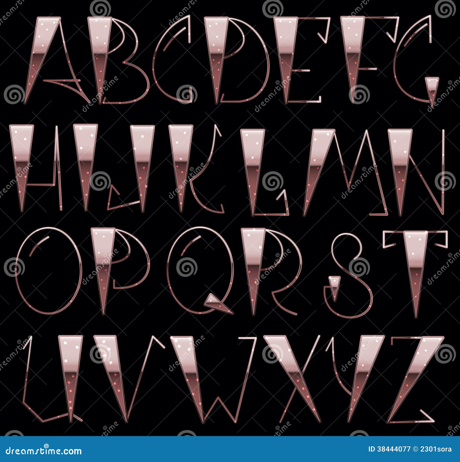 Complete English Alphabet stock vector. Illustration of design - 38444077