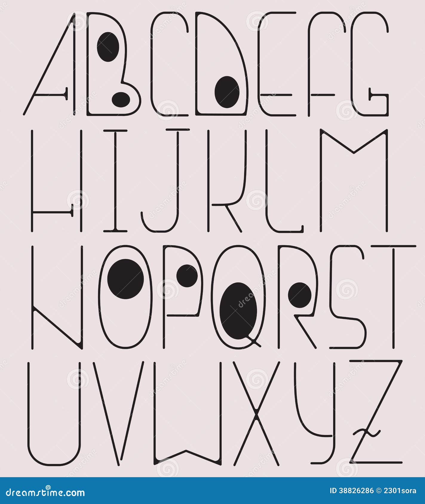 Complete English Alphabet stock vector. Illustration of adorable - 38826286