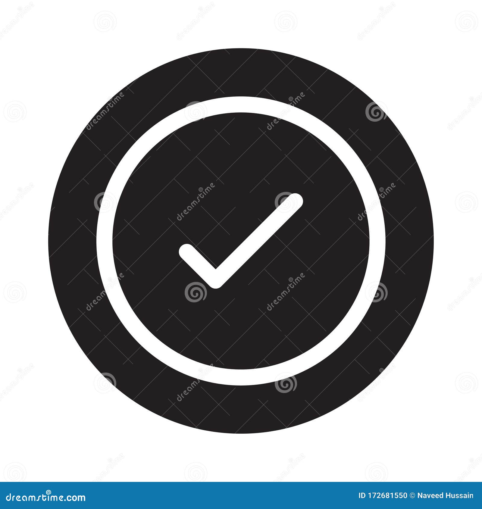 Complete Vector Glyph Flat Icon Stock Vector - Illustration of right ...