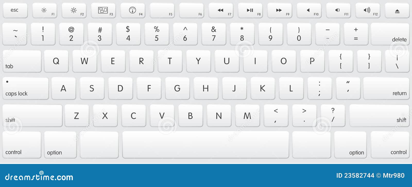 Complete Keyboard with White Background Stock Vector - Illustration of ...