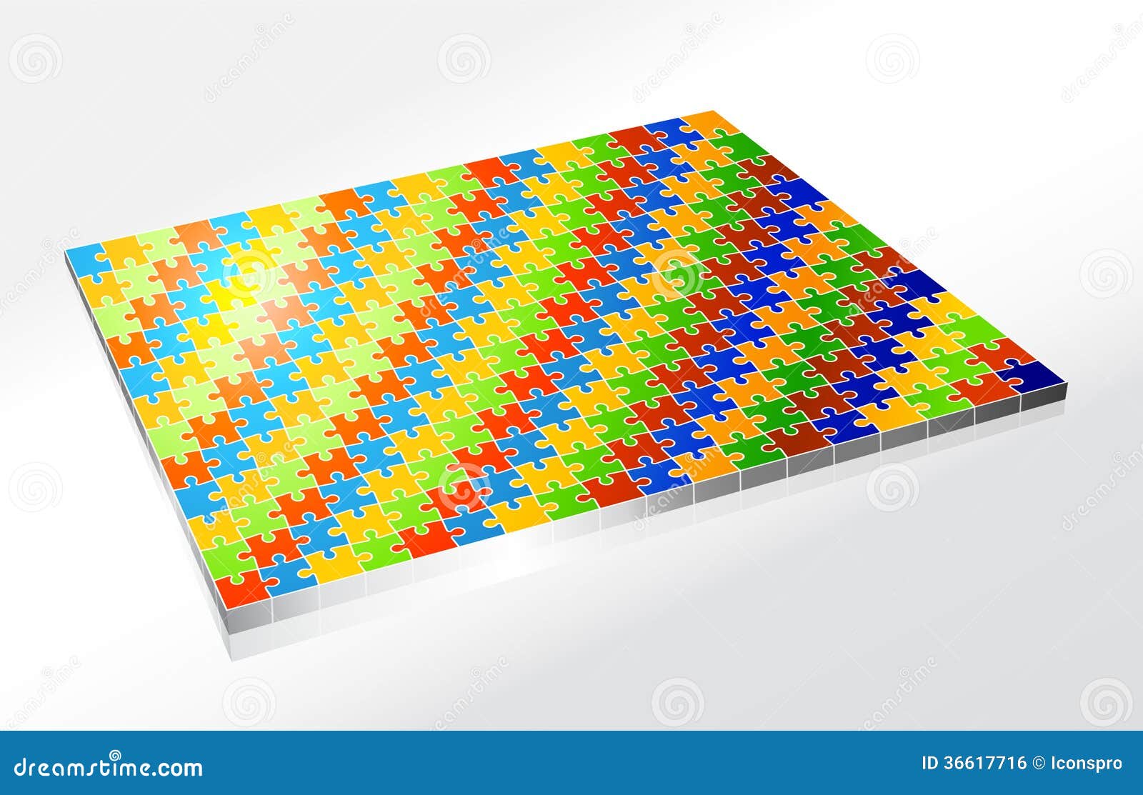 Complete Large Puzzle stock illustration. Illustration of complete ...