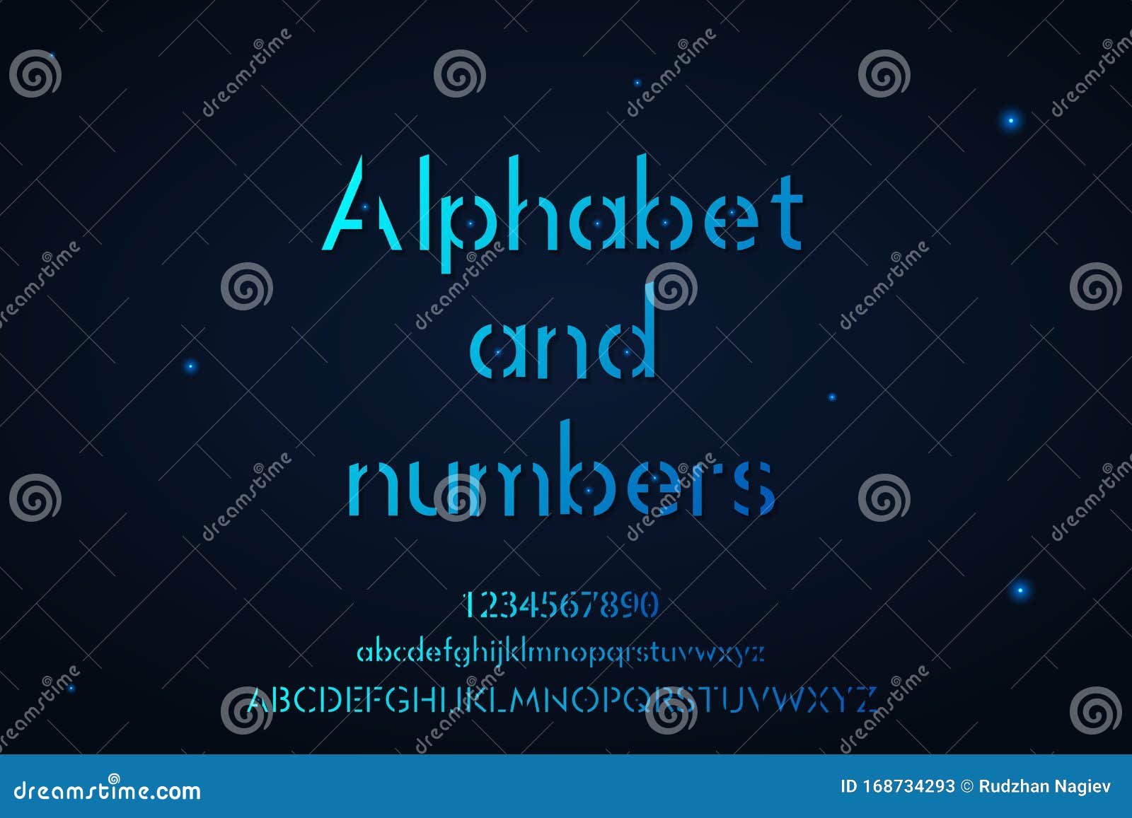 Complete Lower and Upper Case Alphabet and Numbers Stock Vector ...