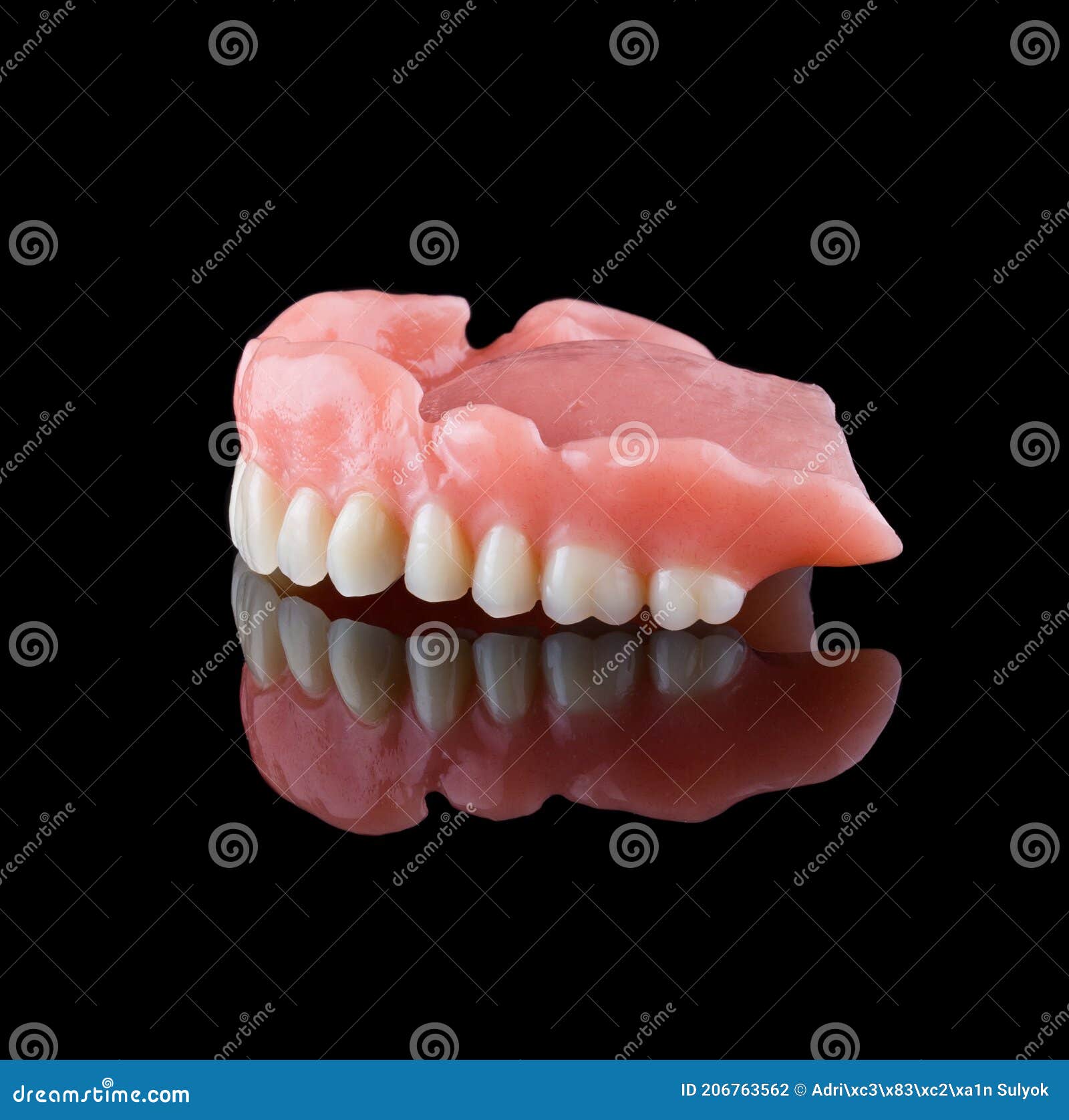 Complete maxillary denture stock photo. Image of laboratory - 206763562