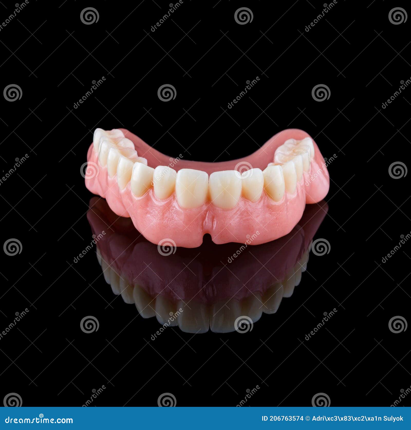 Complete maxillary denture stock photo. Image of closeup - 206763574